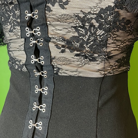 Missguided | Dresses | Missguided Black Lace Sexy Back Clasp Closure ...